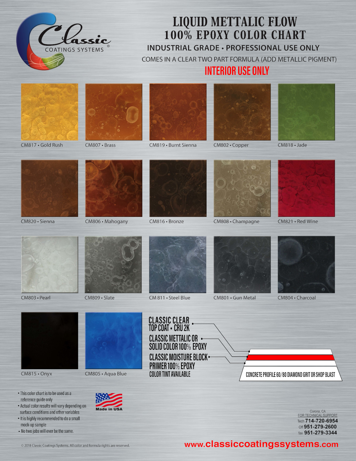 Liquid Metallic Epoxy Color Packs – Classic Coating Systems